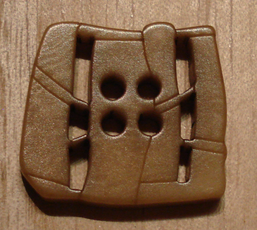 7/8" Honey Abstract Cutout Corozo (Tagua Nut) Button: Ecobutterfly ...