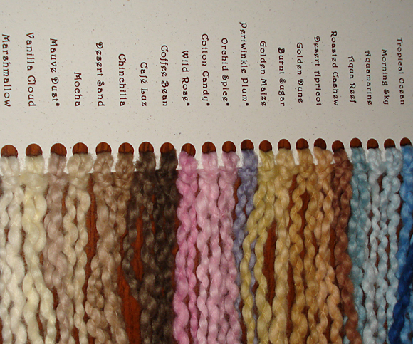 Eco Botanical Organic Cotton Yarn Sample Color Card: Farfalla, Mariposa ...