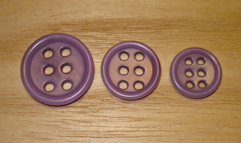 1" Light Purple Corozo (Tagua Nut) 6 Hole Round Button: Ecobutterfly ...