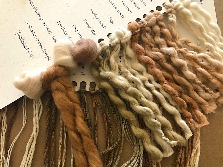 Complete Pakucho Organic Cotton Color Sample Cards (All Color Grown Yarns)